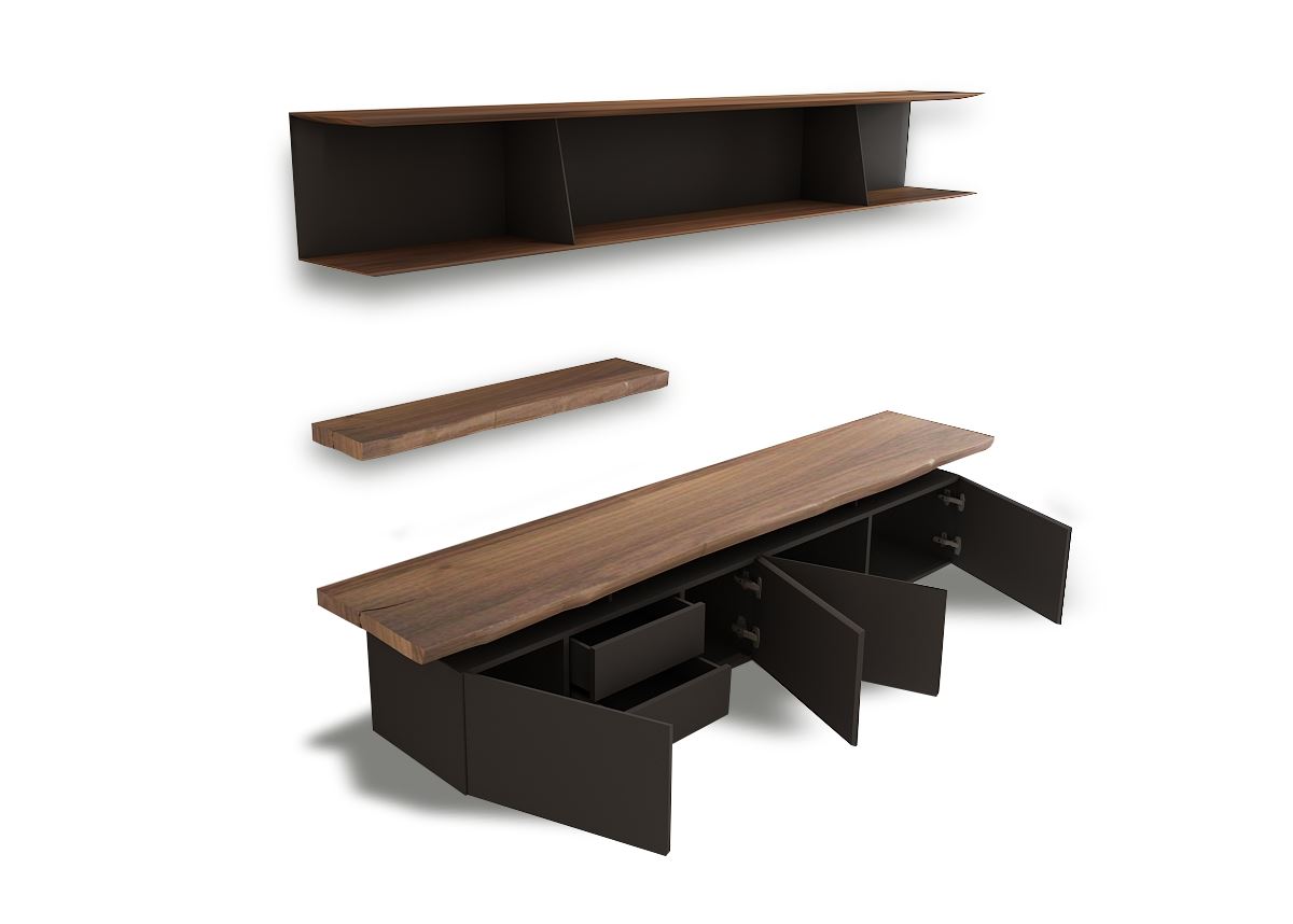 Timber Live Edge TV Unit |Modern Luxury Furniture Store in Paramus, NJ