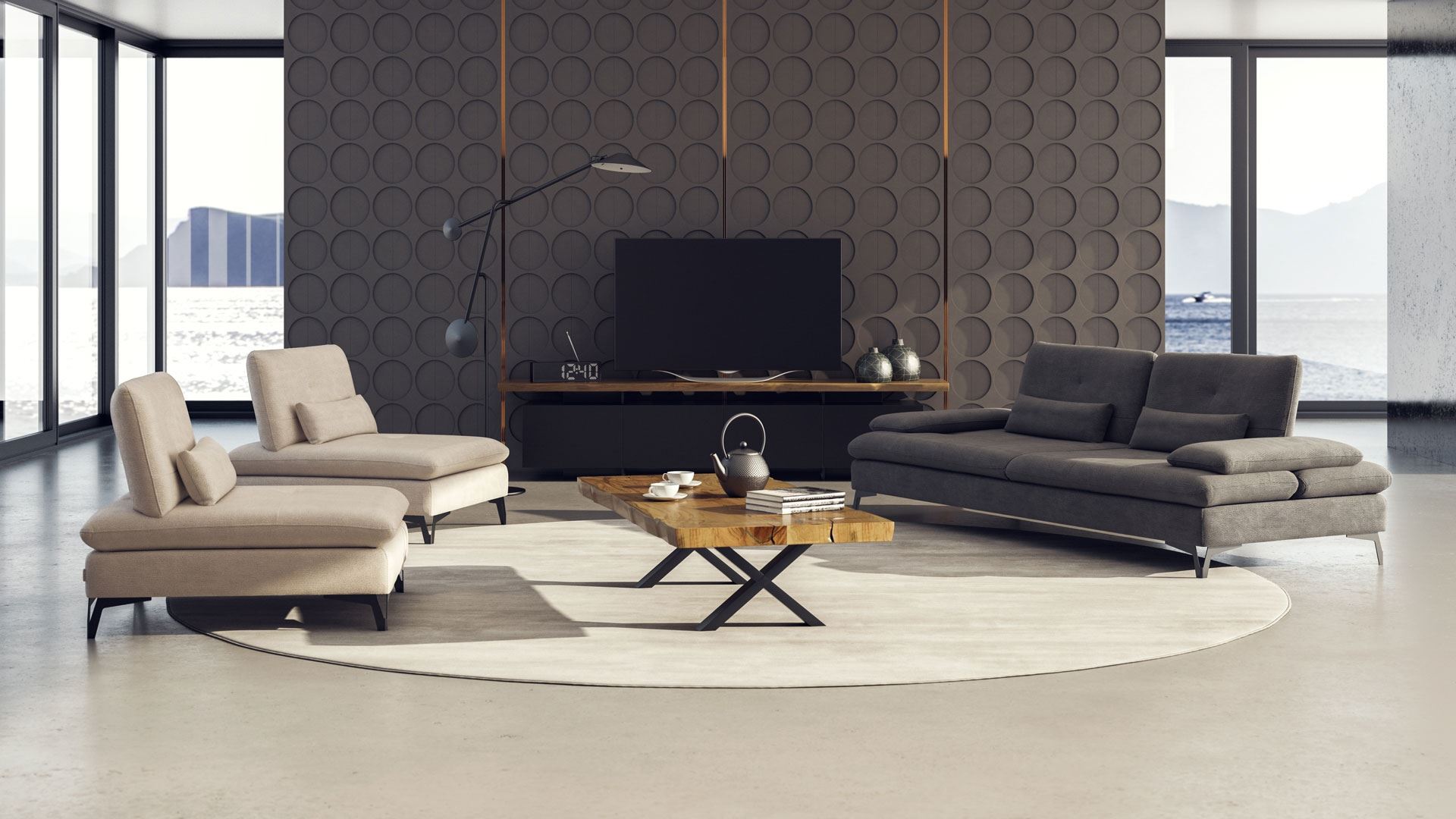 Timber Live Edge TV Unit |Modern Luxury Furniture Store in Paramus, NJ