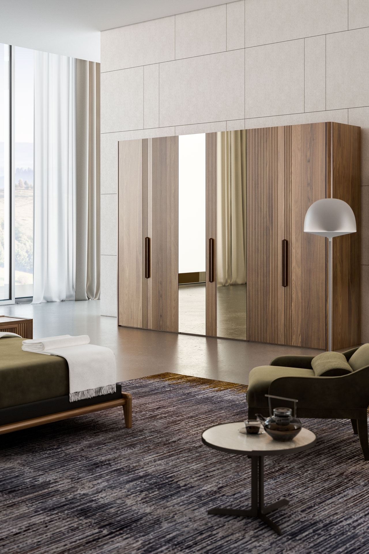 Round 4 Door Wardrobe |Modern Luxury Furniture Store in Paramus, NJ
