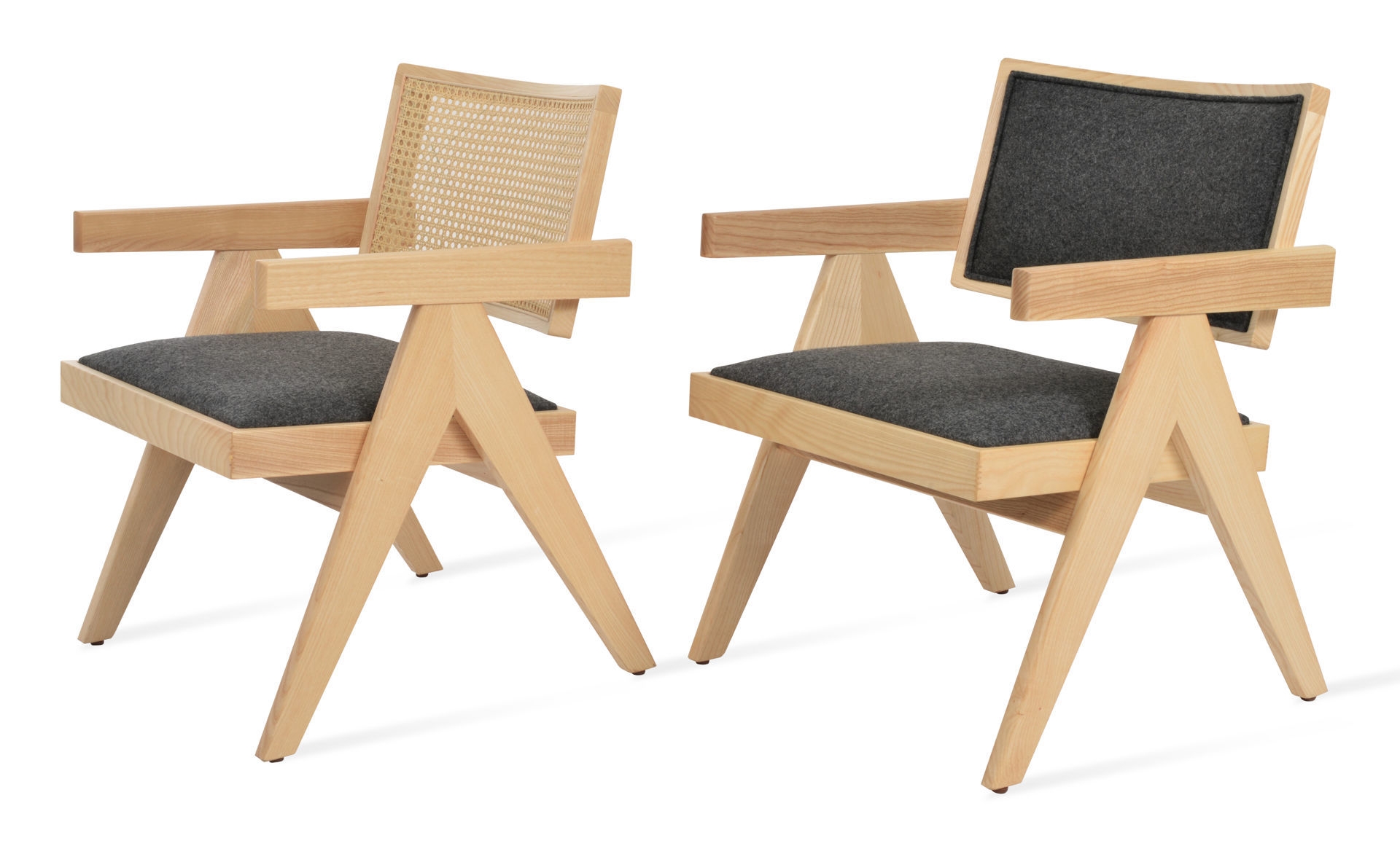 Pierre J Arm Half Wicker & Soft Seat Lounge Chair |Modern Luxury ...