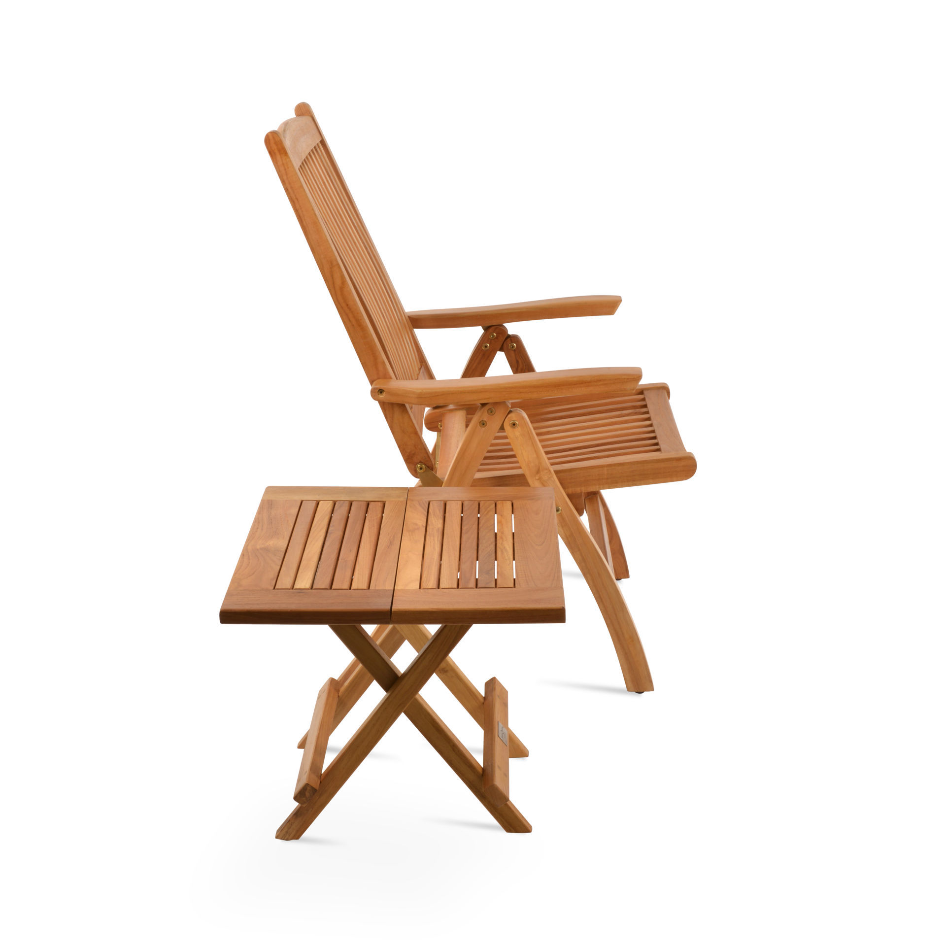 Paramount Teak Folding Square End Table |Modern Luxury Furniture Store ...